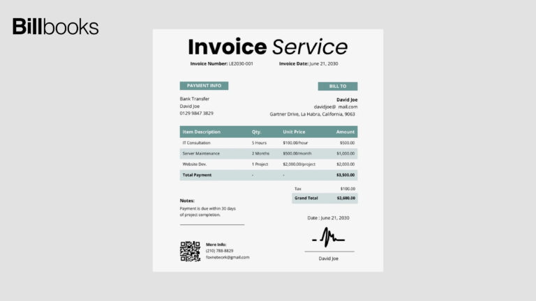 How to Write an Invoice for Services Rendered | Billbooks